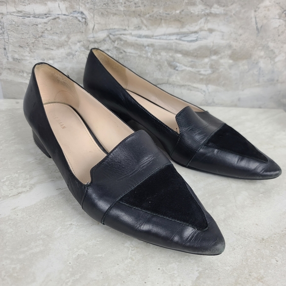 Cole Haan | Shoes | Cole Haan Marlee Skimmer Black Nubuck Suede Leather ...